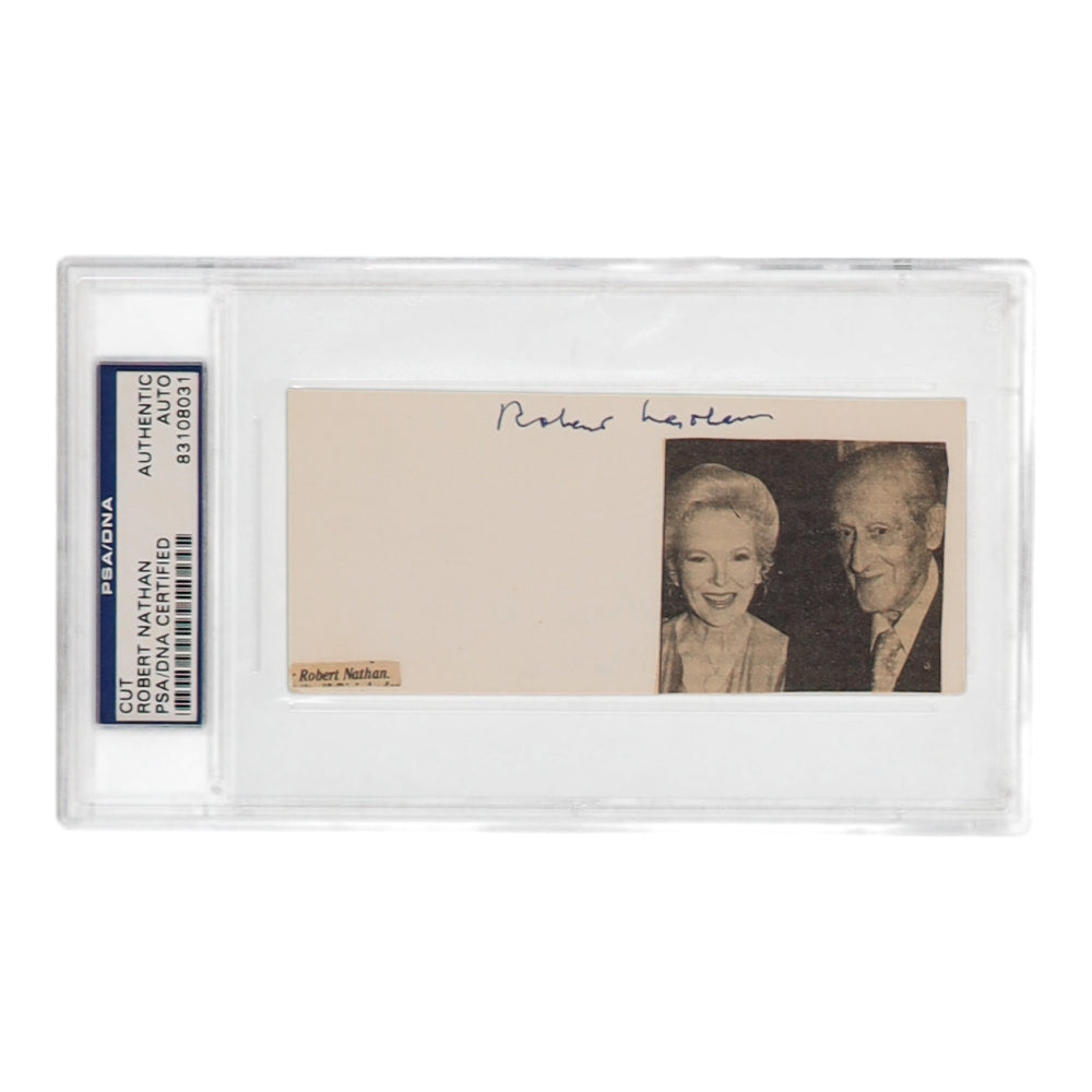 Robert Nathan Signed Cut (PSA) - Author of "The Bishop's Wife" & "Port ...